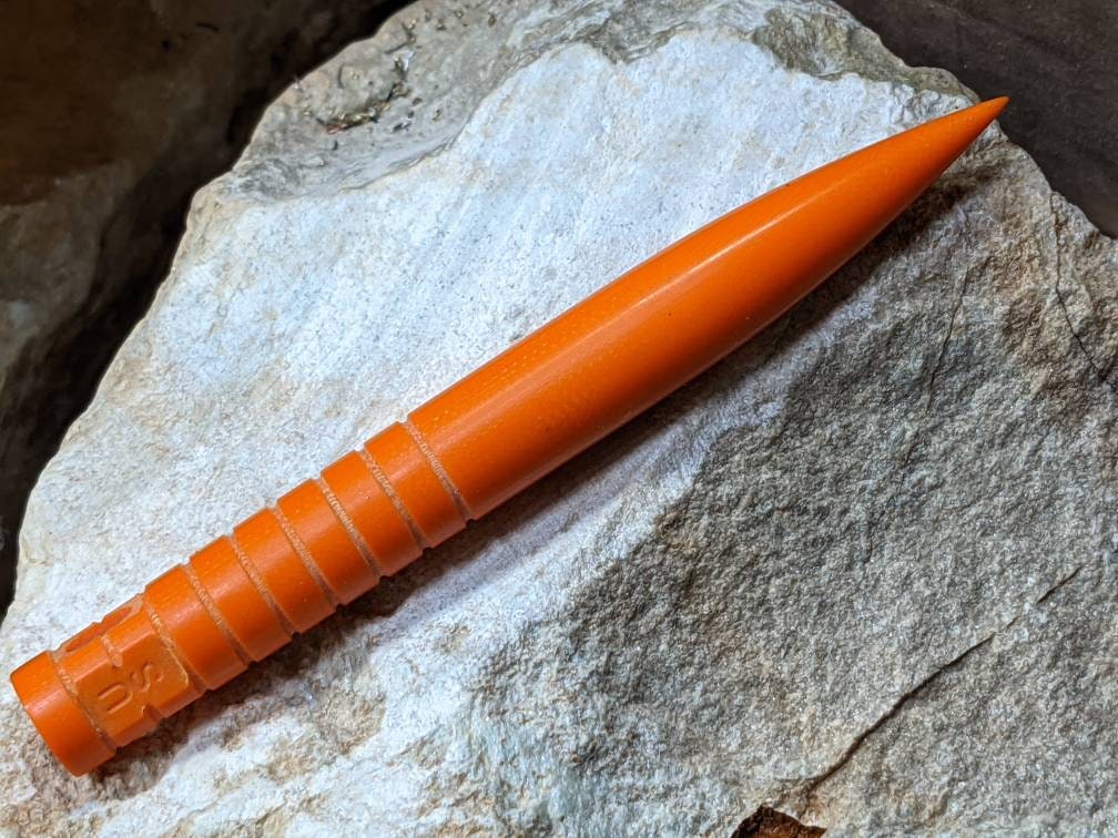 Orange G10 Marlin Spike with Grooves – Z and C Metalworks